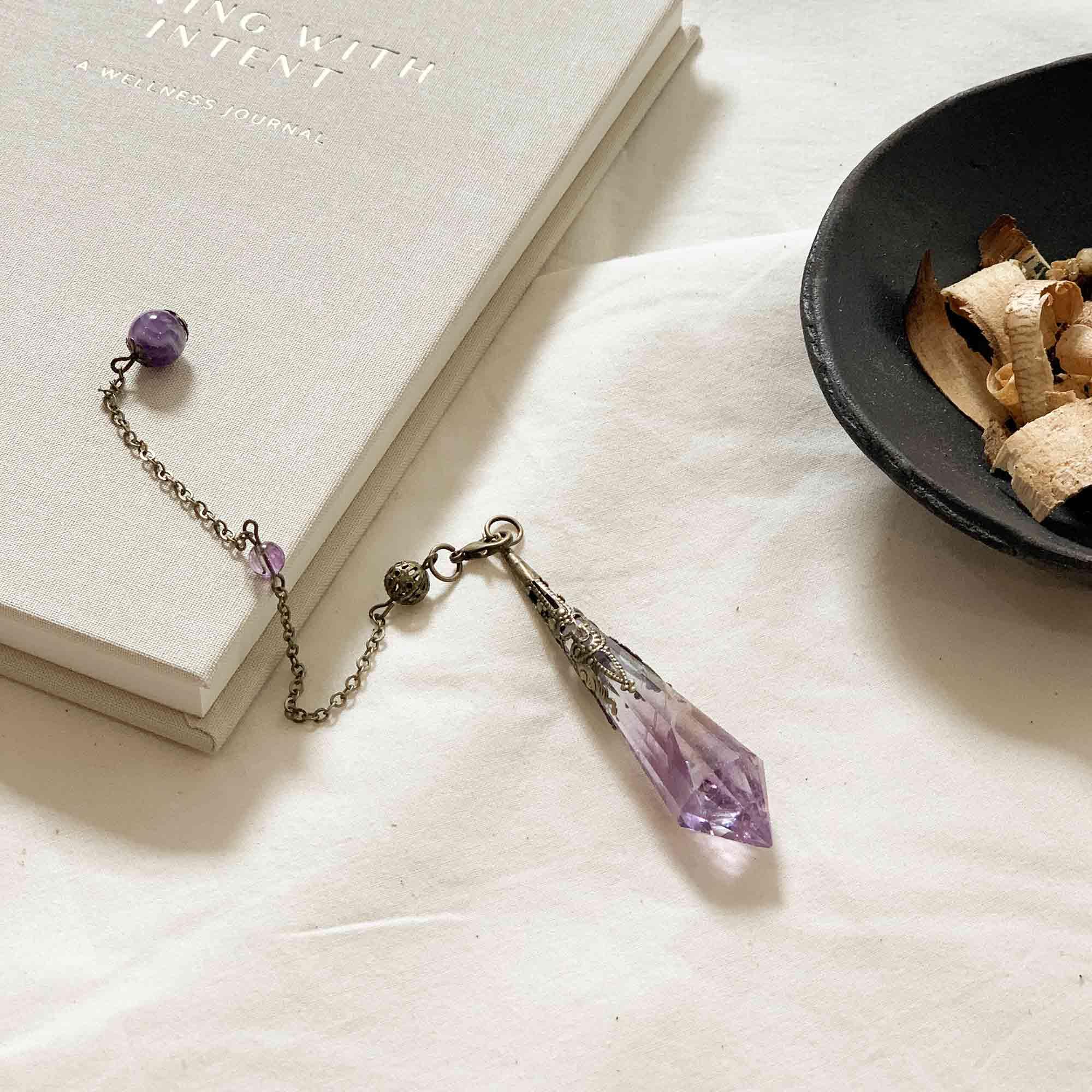 Amethyst Crystal Pendulum | Cedar and Myrrh