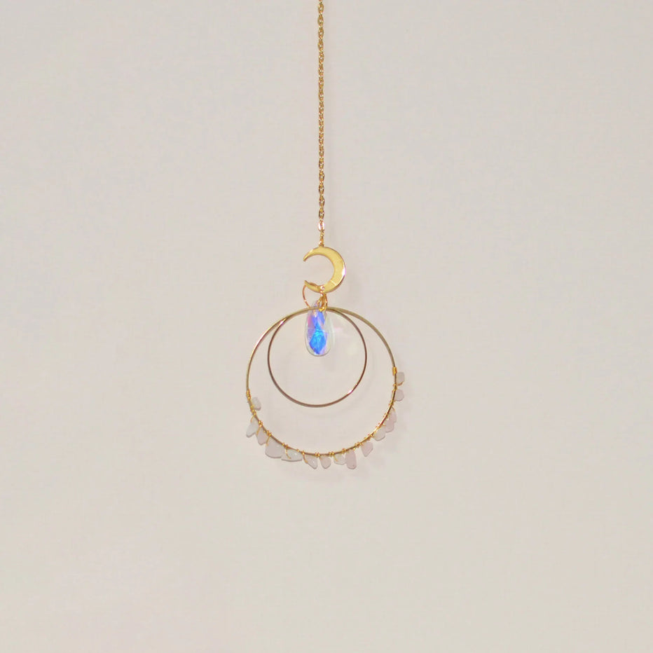 Rose Quartz & Crystal Sun catcher – CEDAR AND MYRRH