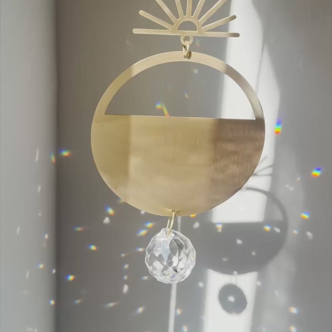 Brass Sunrise and Crystal Suncatcher | Cedar and Myrrh